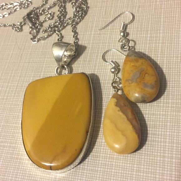 Jewelry | New Unique Yellow Mookaite Gemstone Set | Poshmark